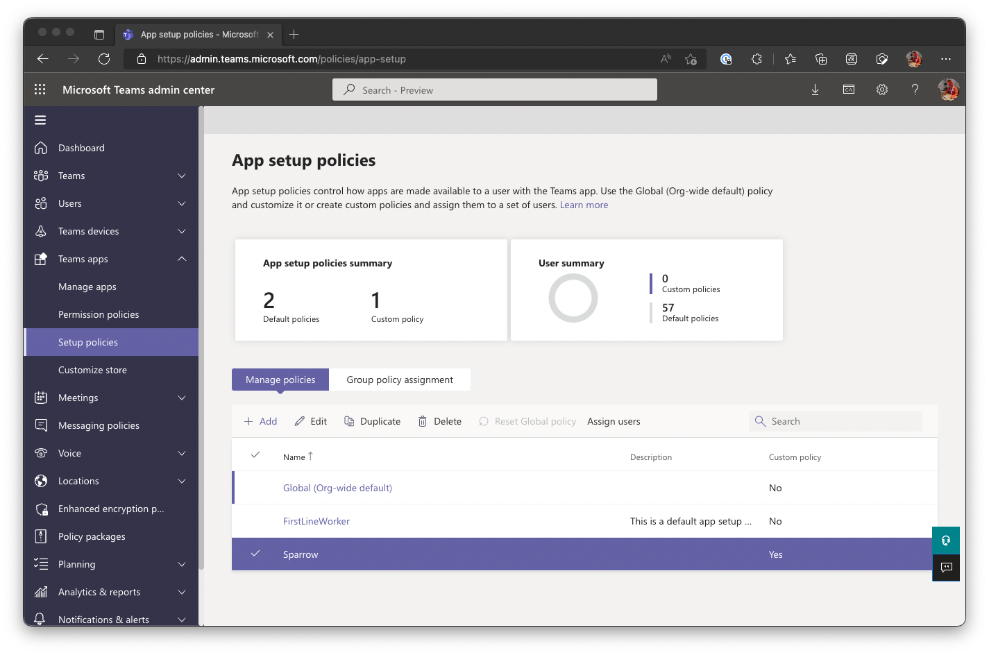 How do I unpin the Sparrow App from Microsoft Teams?